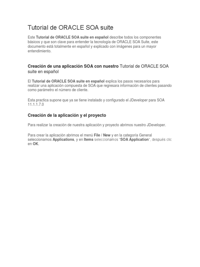 Tutorial De Oracle Soa Suite Pdf Point And Click Datos