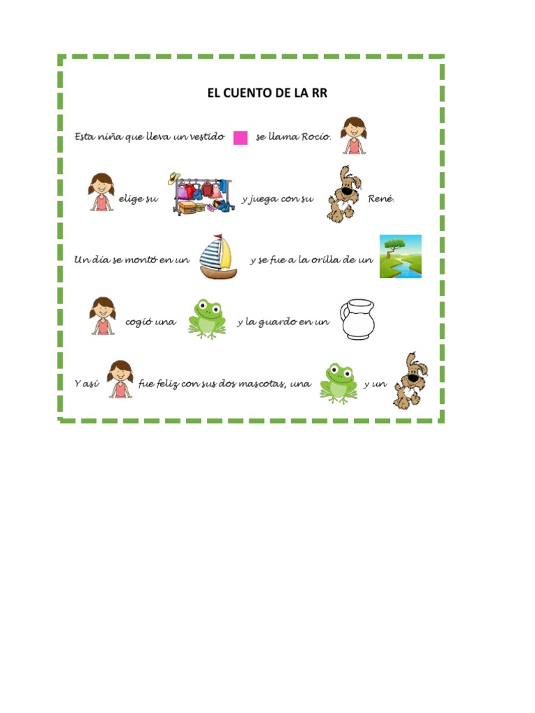 Cuento corto sobre la letra RR | PDF