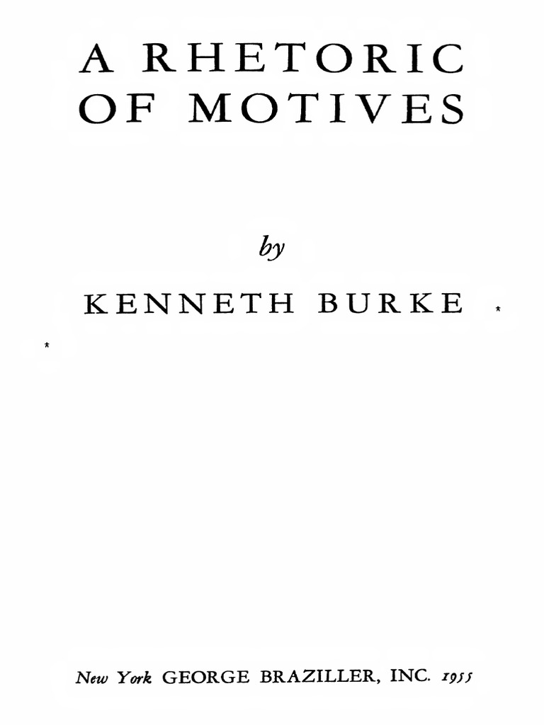 A Rhetoric of Motives - Kenneth Burke | PDF | Rhetoric | Samson
