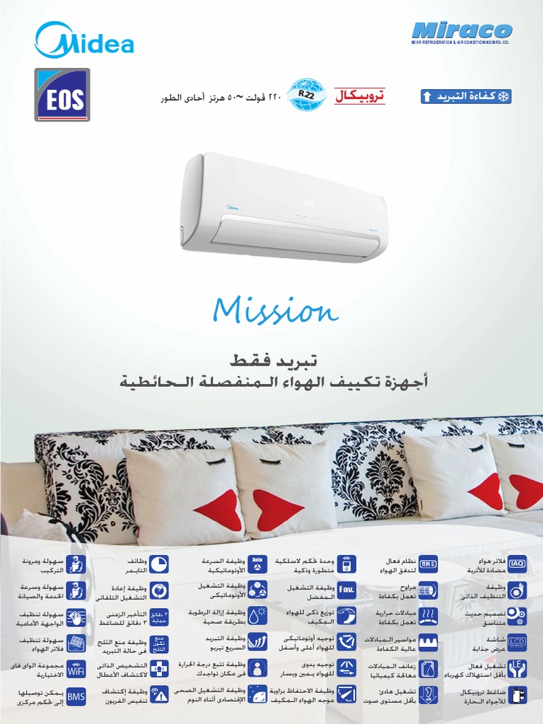 Miraco Mission Wall Mounted Split Air Conditioners Technical Overview | PDF
