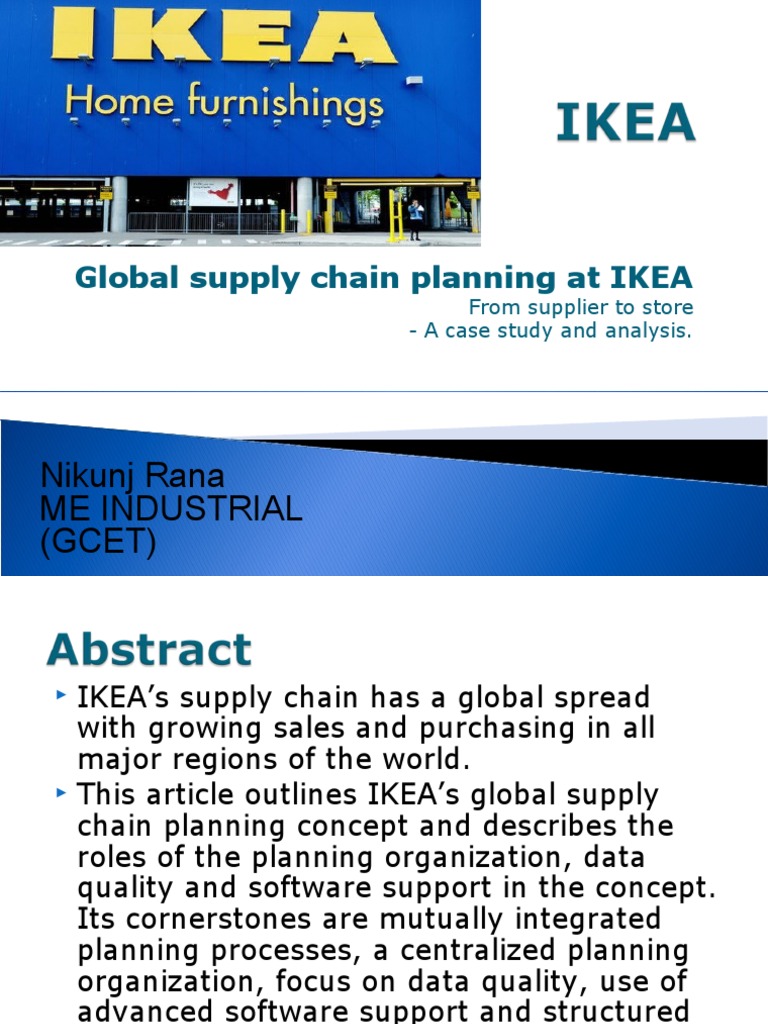 Optimizing the Global Supply Chain: IKEA's Approach to Integrated ...