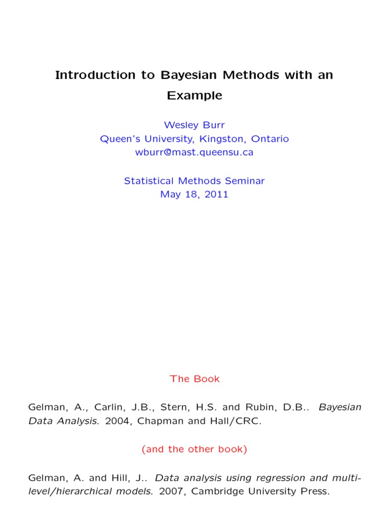 Introduction To Bayesian Methods With An Example | PDF | Poisson ...