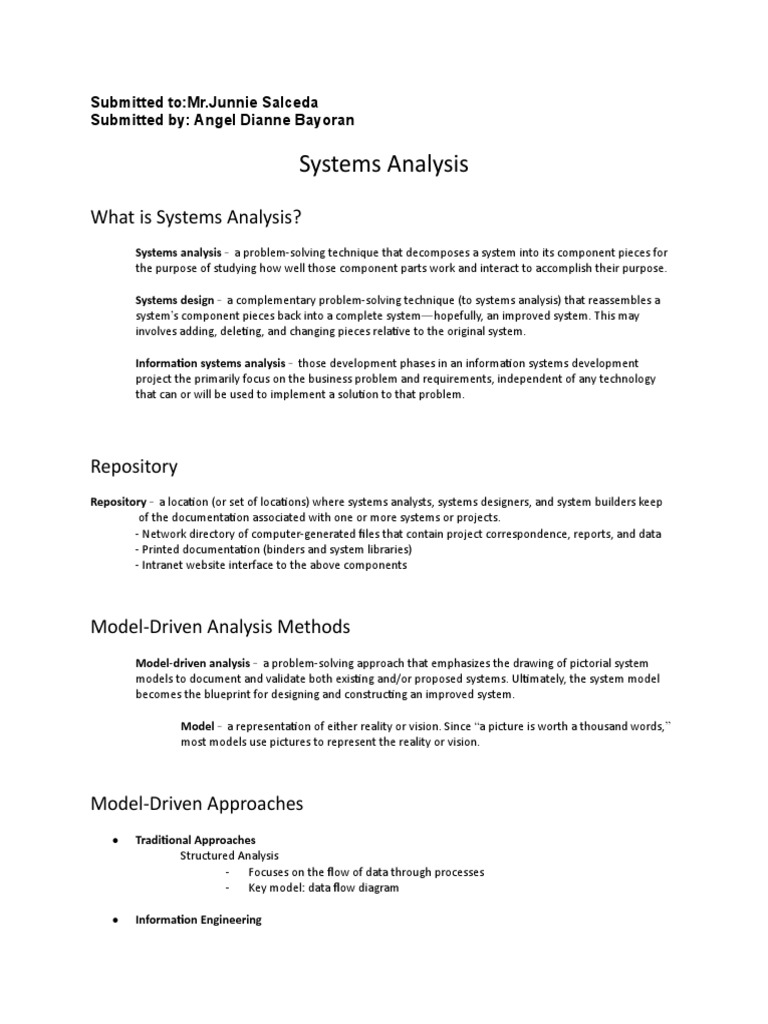 What Is Systems Analysis? | PDF | System | Systems Analysis