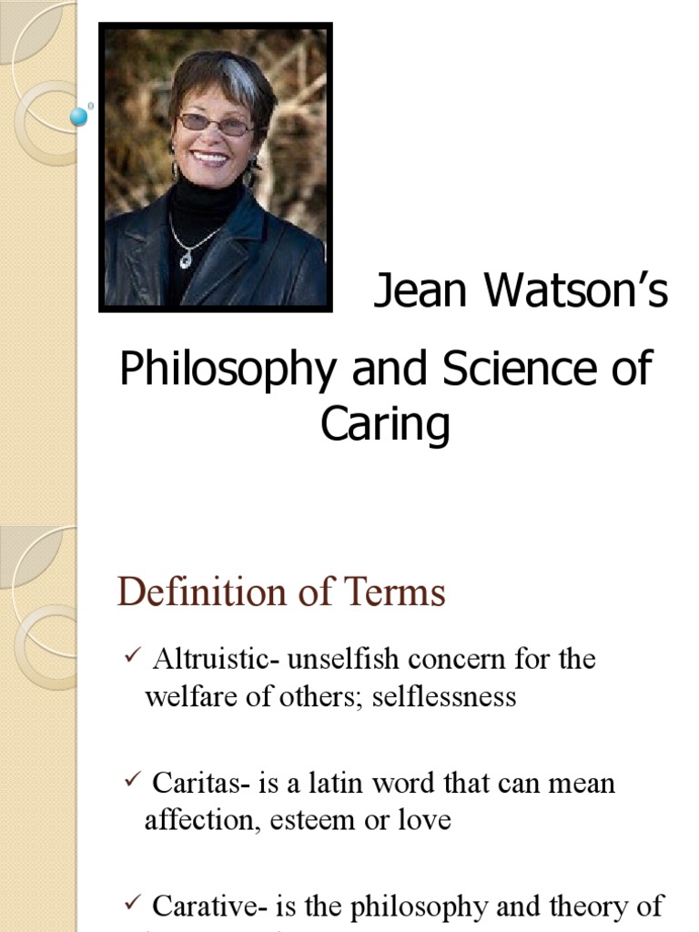 Philosophy and Science of Caring Jean Watson's | PDF | Nursing | Mind