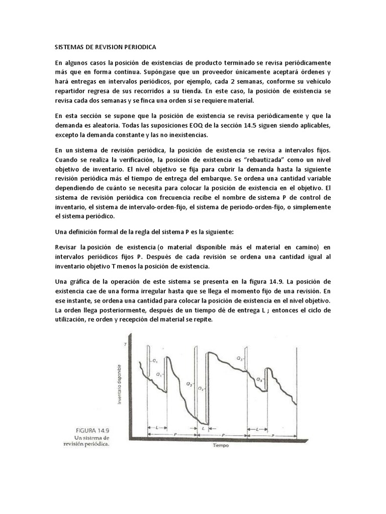 Sistemas de Revision Periodica | Inventario | Matemáticas | Prueba ...