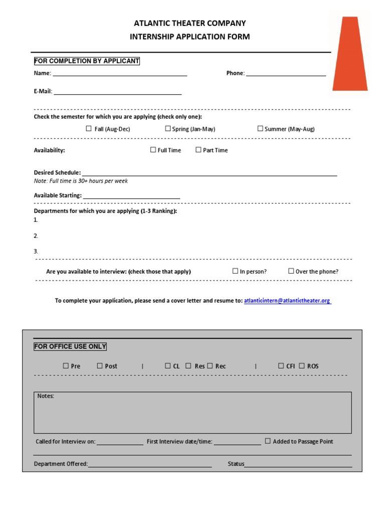 ATC Intern Application Form 3-16-17 | PDF