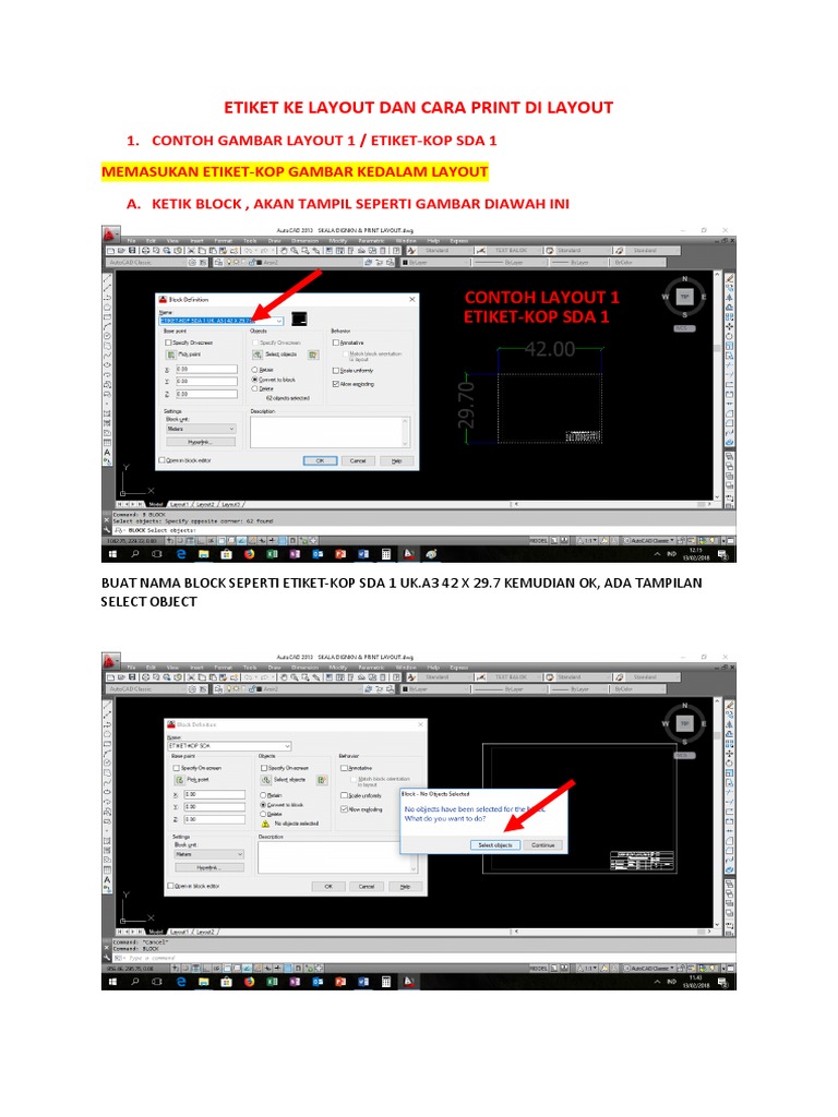 Etiket Ke Layout & Print Di Layout 1 | PDF