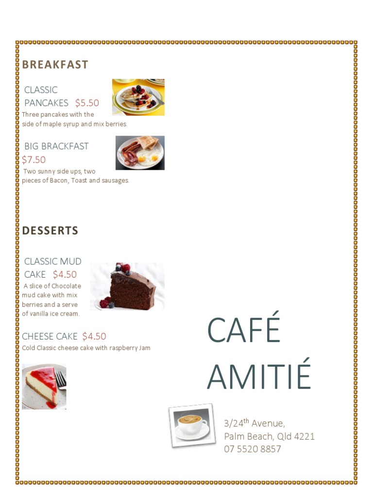 Cafe Menu | PDF