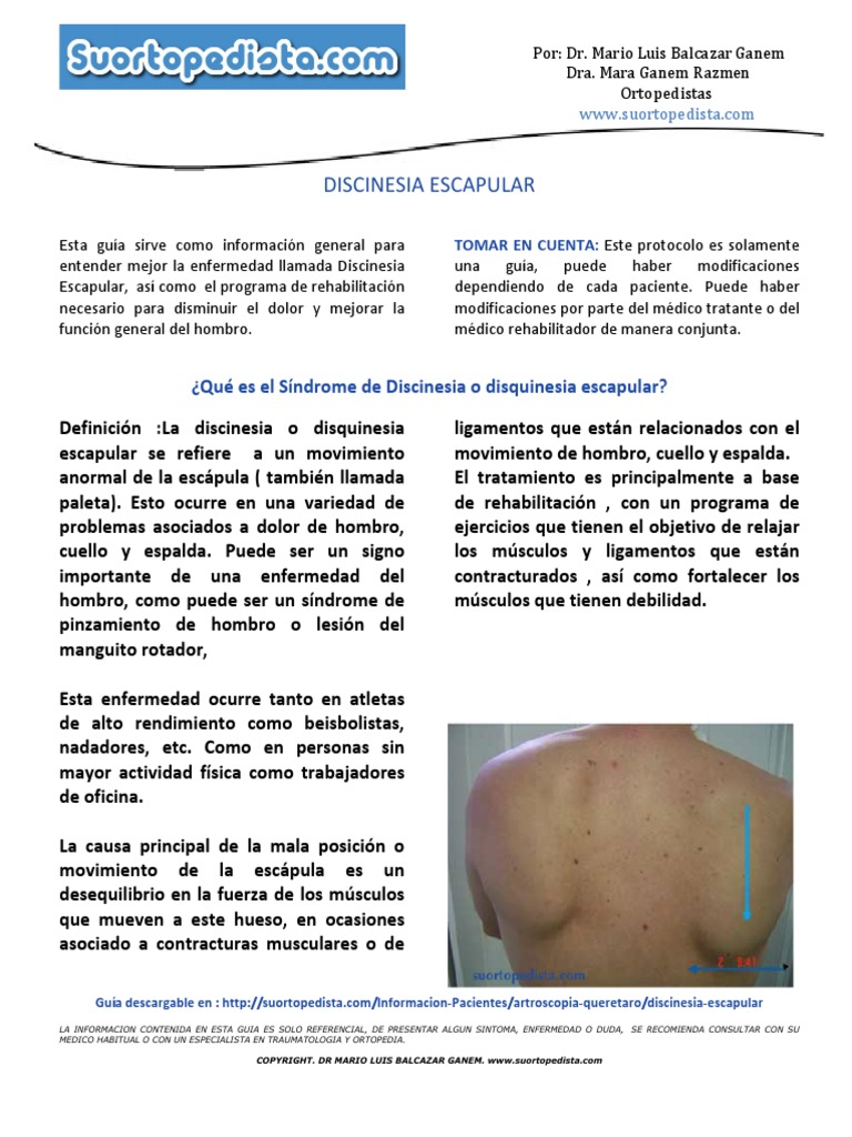 Discinesia Escapular | PDF | Hombro | Ejercicio físico