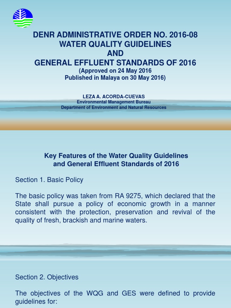 Denr Emb PDF | PDF | Water Quality | Water Resources