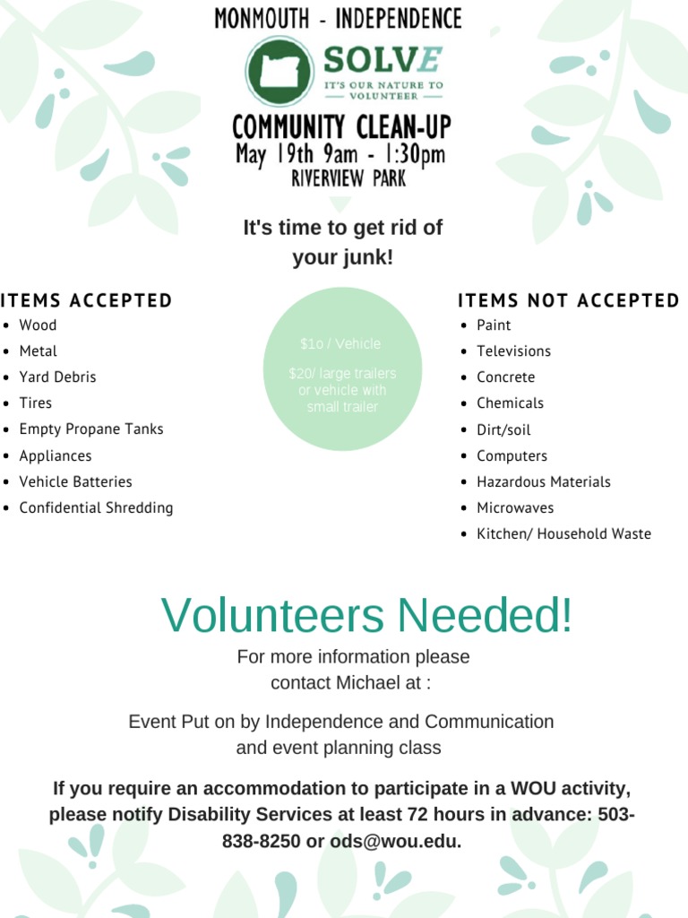 Community Clean-Up Event Flyer | PDF