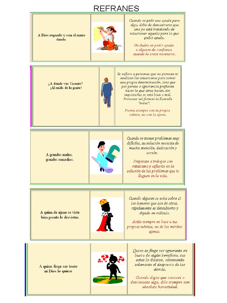 10 Refranes Ilustrados | PDF