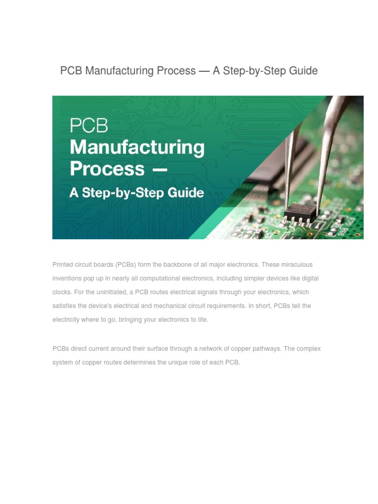 PCB Manufacturing Process | PDF | Printed Circuit Board | Materials