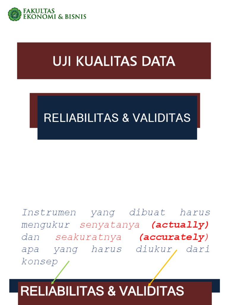 Uji Kualitas Data | PDF
