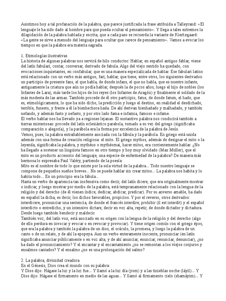 Angel Rosenblat - Sentido Mágico de La Palabra | PDF | Magia ...