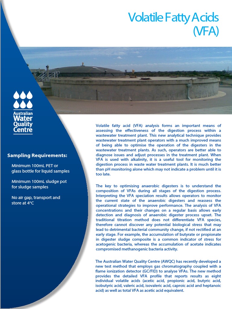 Volatile Acids VFA | PDF | Anaerobic Digestion | Gas Chromatography