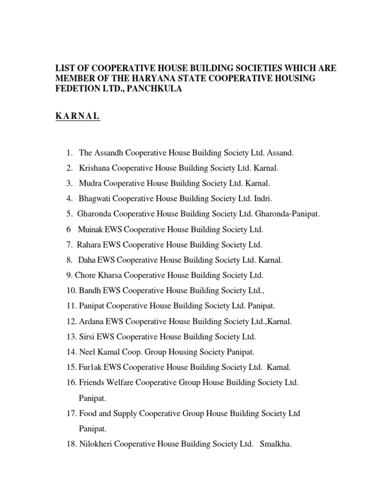 HFH List of Societies | PDF | Companies | Forms Of Government