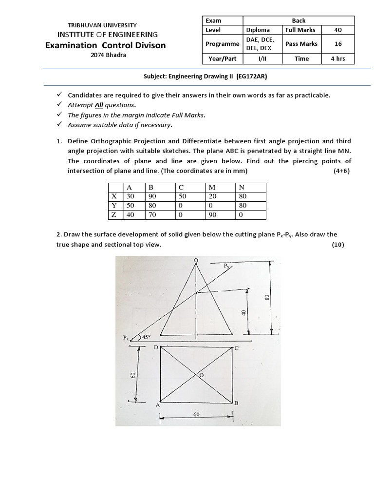 Examination Control Divison: Institute of Engineering | PDF