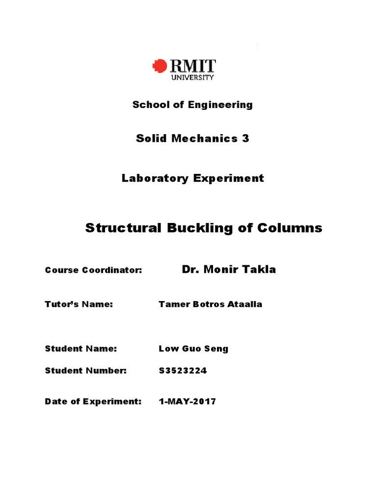 Structural Buckling of Columns | PDF | Buckling | Column