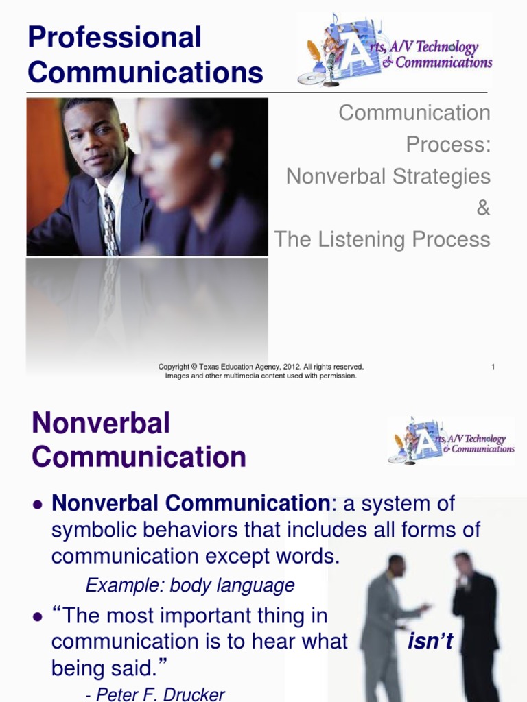 Professional Communications Communication Process Nonverbal
