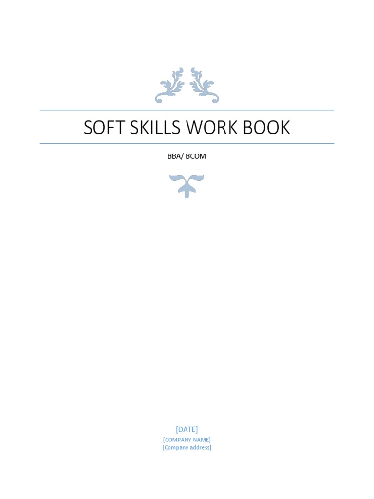 Soft Skills Work Book: Bba/ Bcom | PDF | Body Language | Nonverbal ...