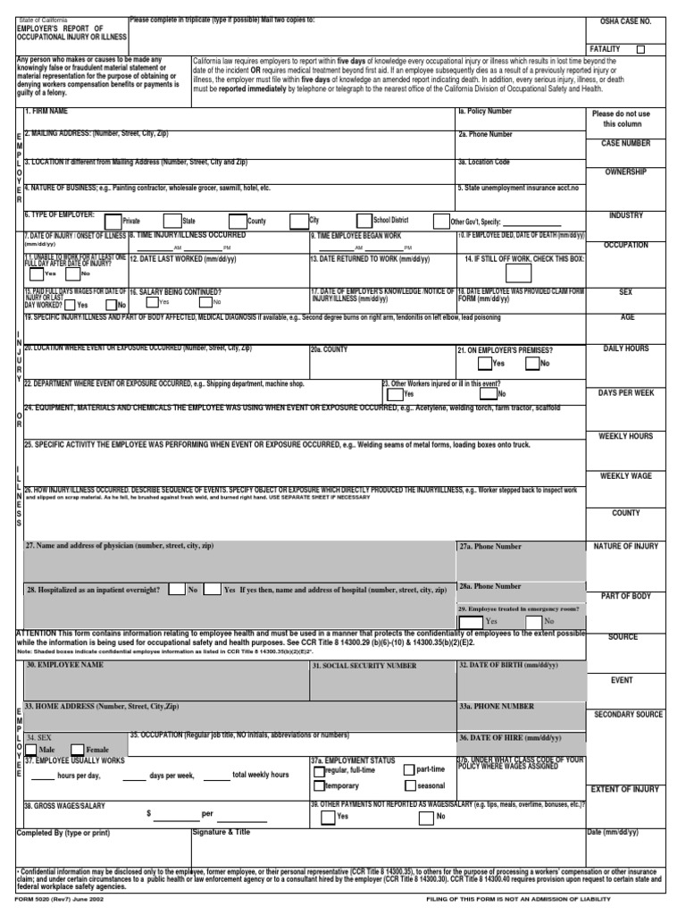First Injury | PDF | Workers' Compensation | Employment