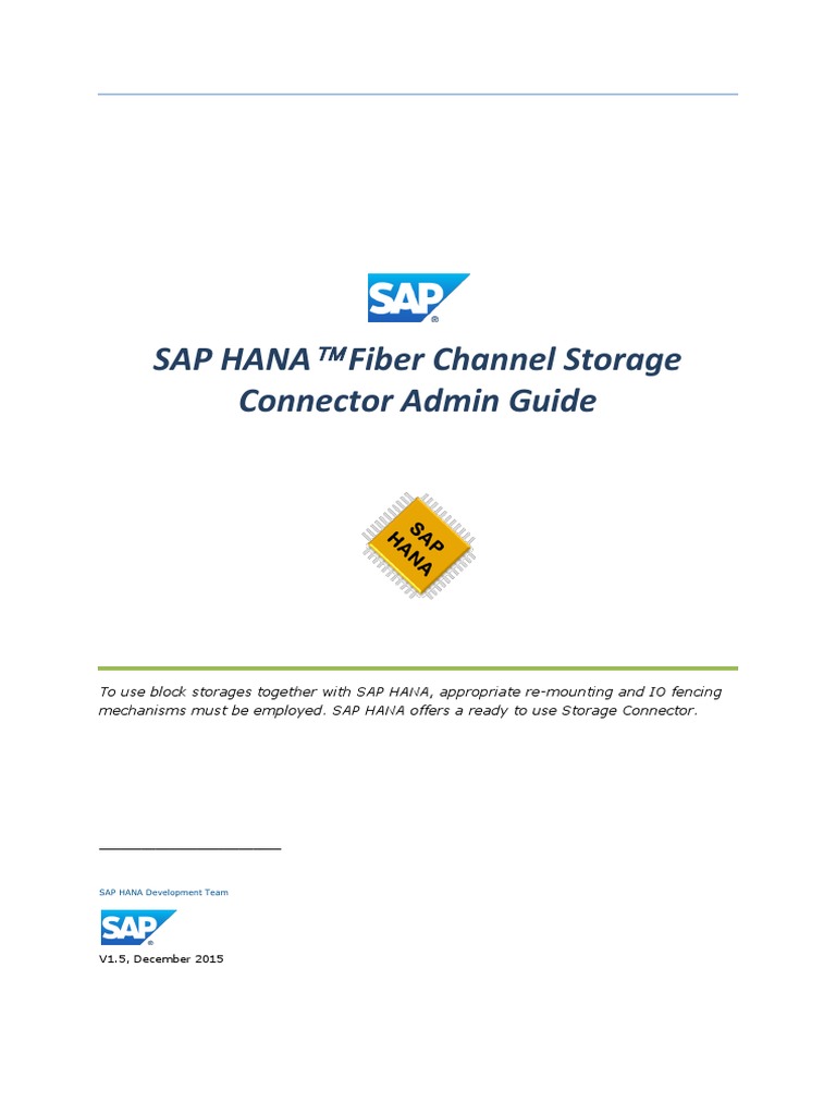 SAP Fiber Channel Storage Connector Admin Guide 1 5 | PDF | File System ...