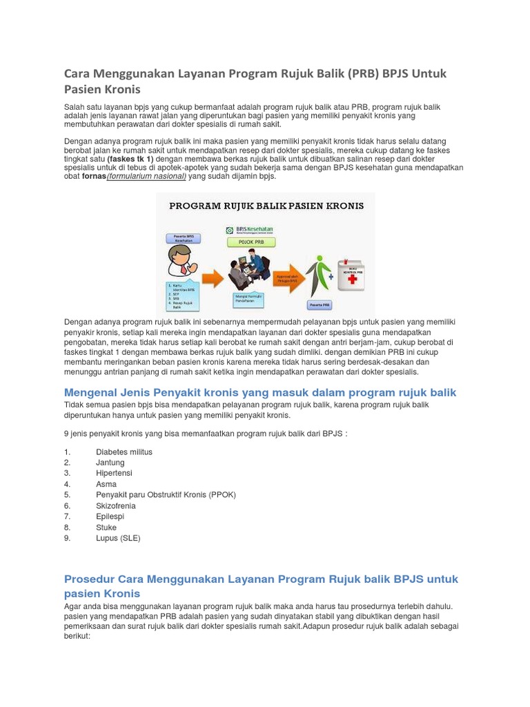 Cara Menggunakan Layanan Program Rujuk Balik | PDF