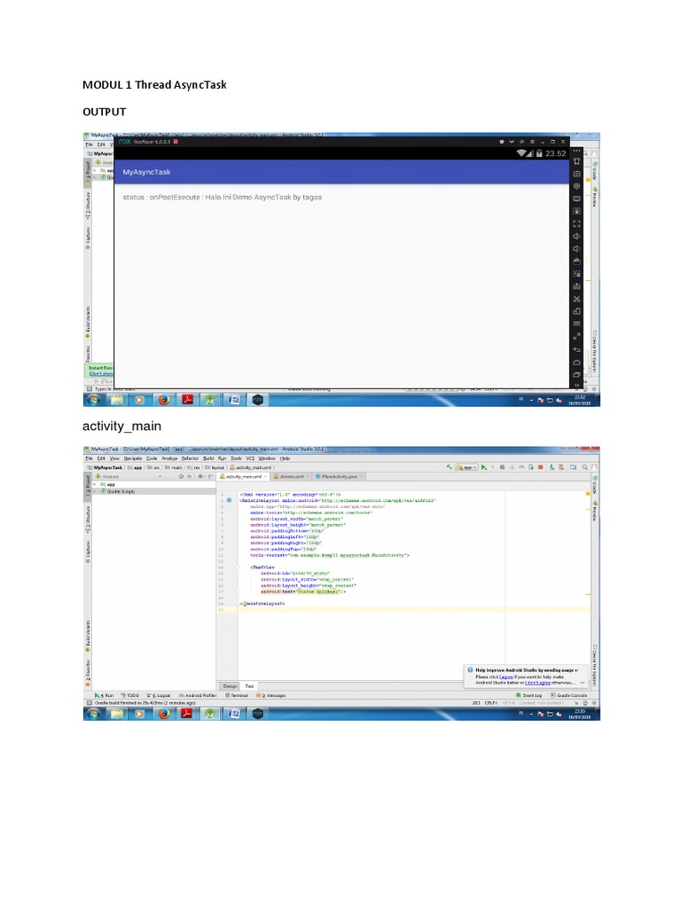 MODUL 1 Thread AsyncTask | PDF