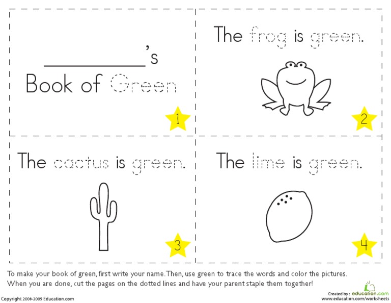 Printable Green Colors Book | PDF | Home & Garden