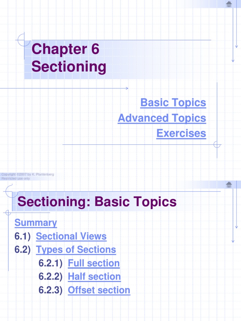 Sectioning: Basic Topics Advanced Topics Exercises | PDF | Screw ...