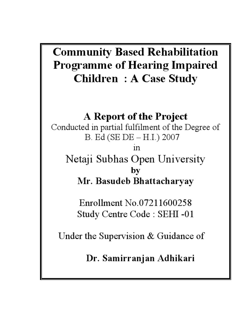 Community Based Rehabilitation | PDF | Disability | Inclusion (Education)