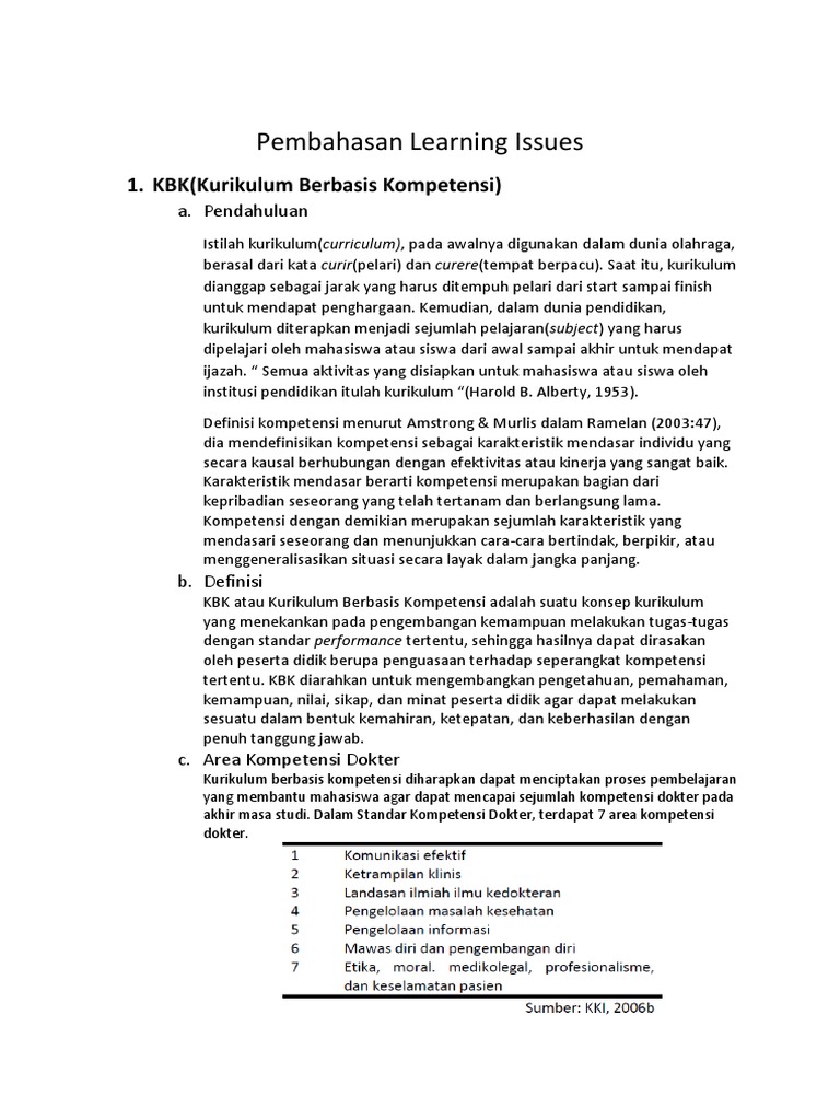 Pembahasan Learning Issues | PDF