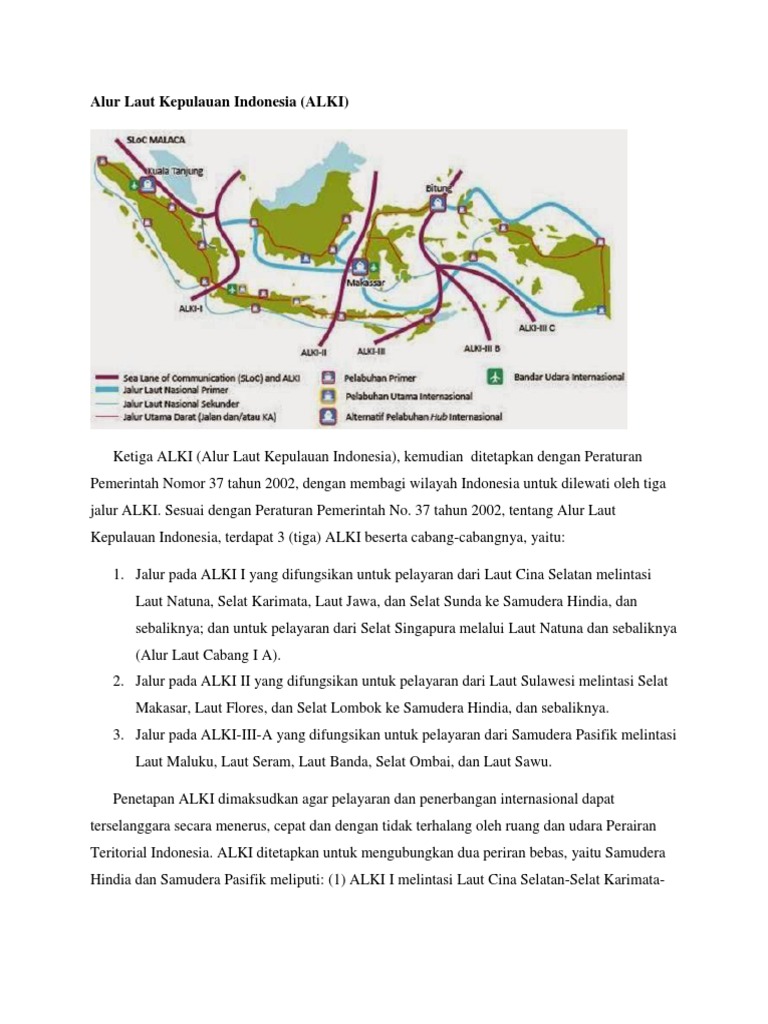 ALKI I: Jalur Pelayaran di Indonesia | PDF