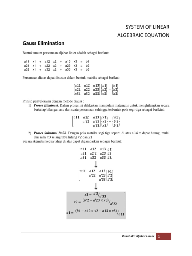 Linear Equation Solver | PDF