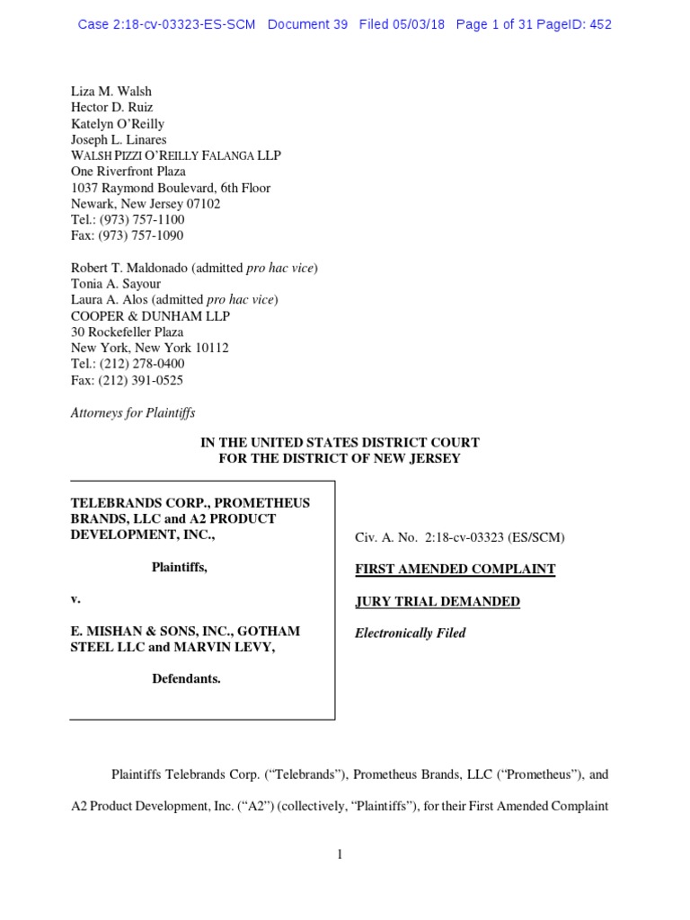 TELEBRANDS CORP. v. E. MISHAN PDF | PDF | Non Disclosure Agreement ...