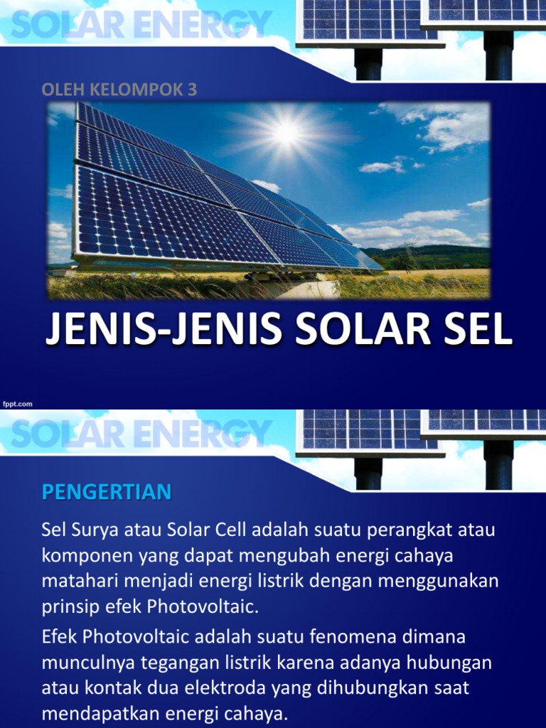 Jenis-Jenis Solar Sel | PDF