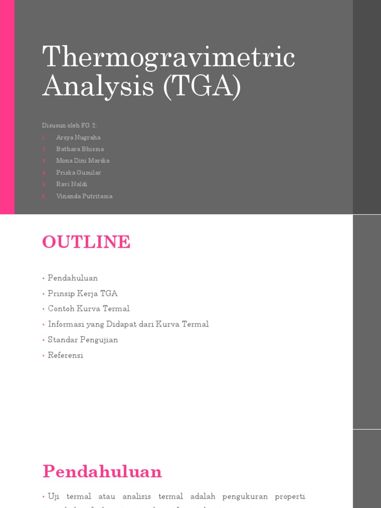 Thermogravimetric Analysis (TGA) | PDF