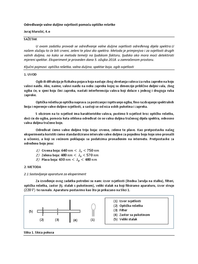 Optička Rešetka | PDF