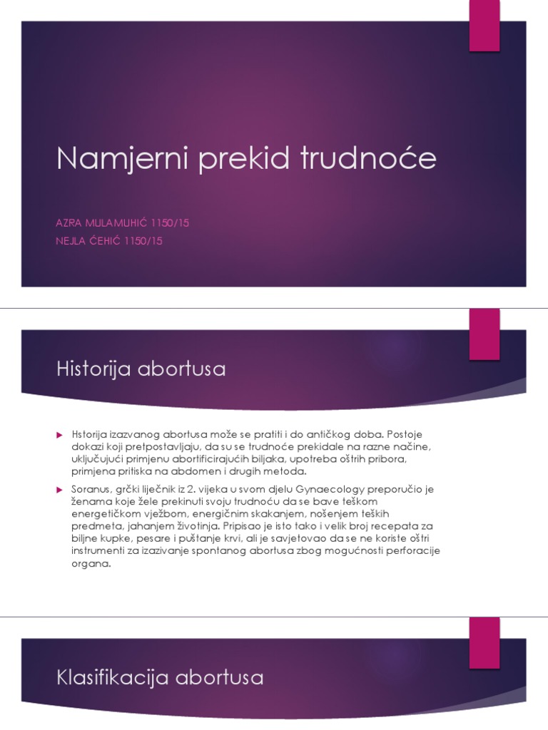 Namjerni Prekid Trudnoće | PDF