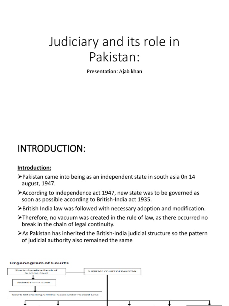 Role and Structure of Pakistan's Judiciary | PDF | Supreme Courts ...