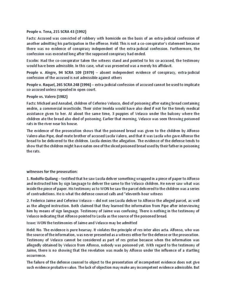 Analysis of Case Law on the Admissibility of Extrajudicial Confessions ...