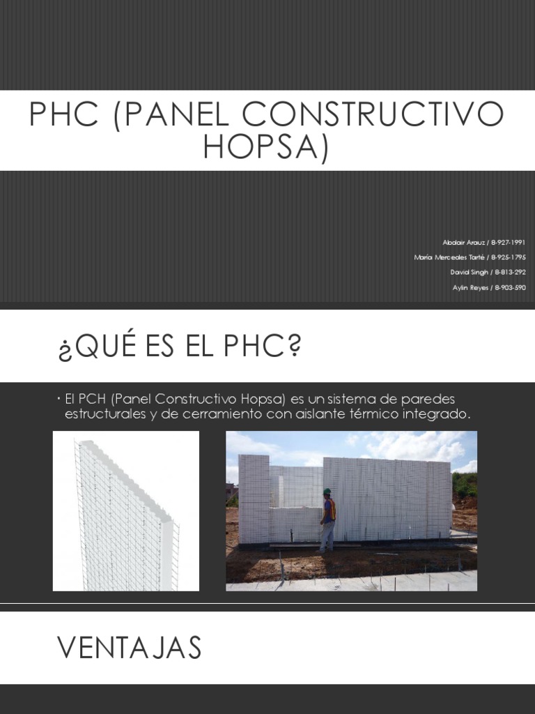 PHC (Panel Constructivo Hopsa) | PDF | Thermal Insulation | Polystyrene