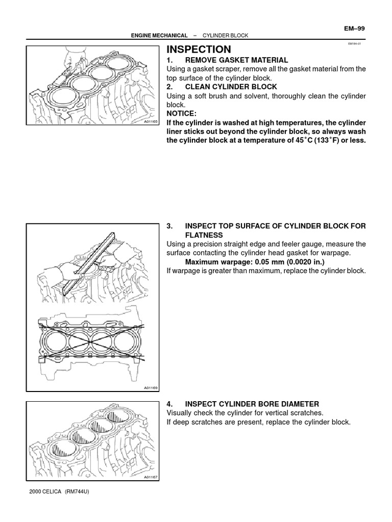 Inspection and Measurement Procedures for Cylinder Block Components ...