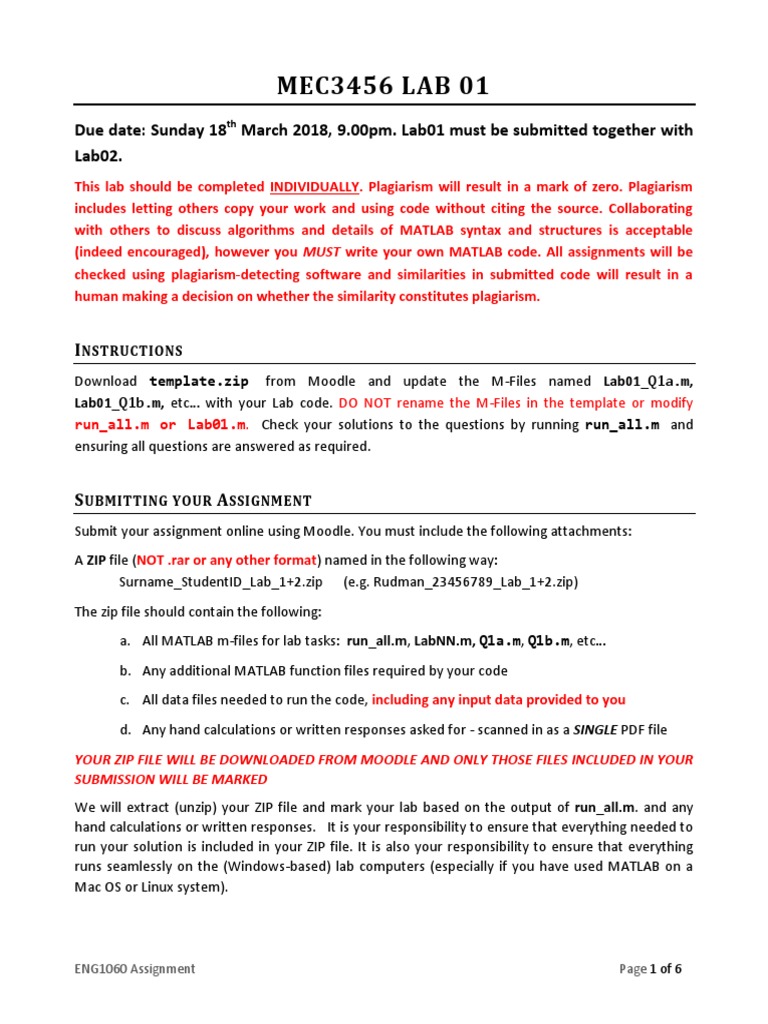 Lab 01 | PDF | Subroutine | Zip (File Format)