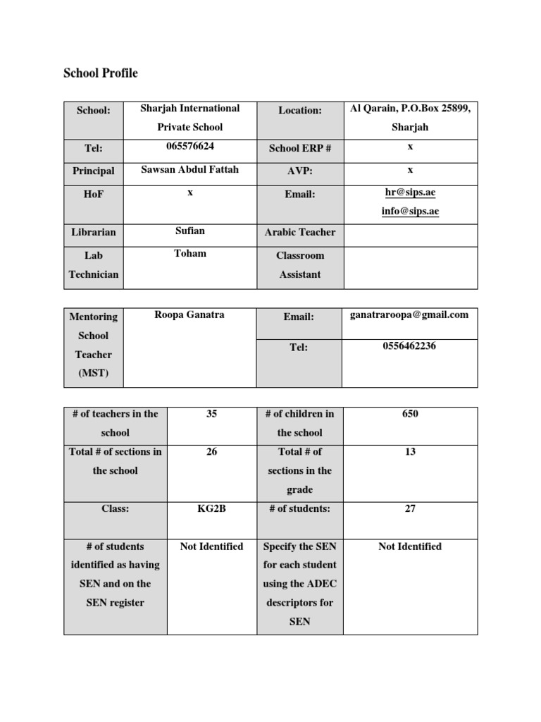 School Profile | PDF