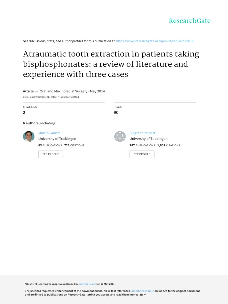 Atraumatic Tooth Extraction | PDF | Periodontology | Dentistry