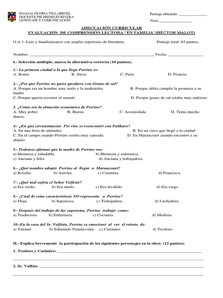 Prueba en Familia | PDF