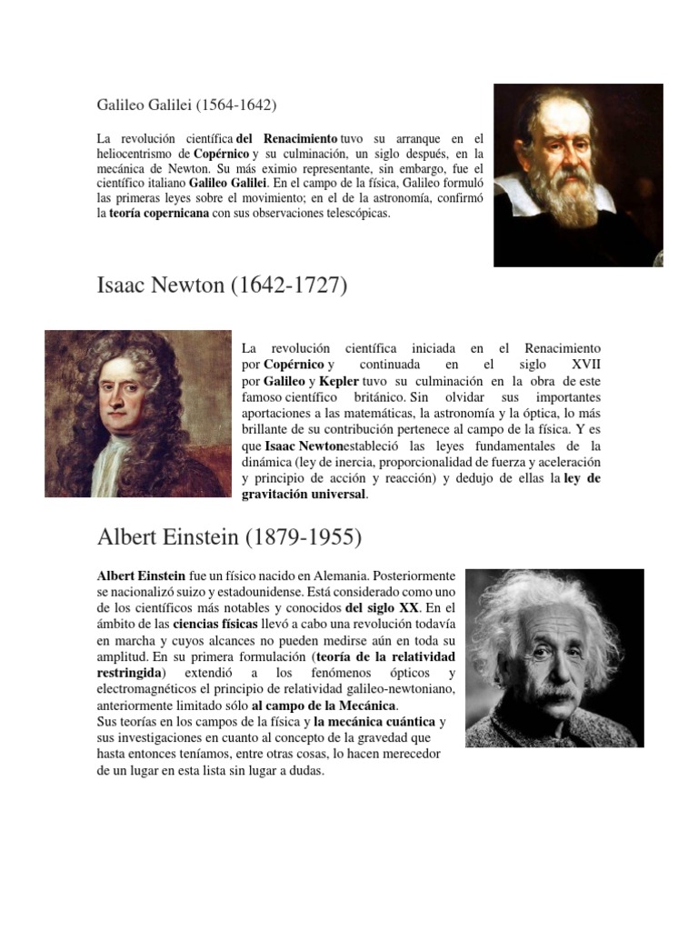 Isaac Newton (1642-1727) : Galileo Galilei (1564-1642) | PDF
