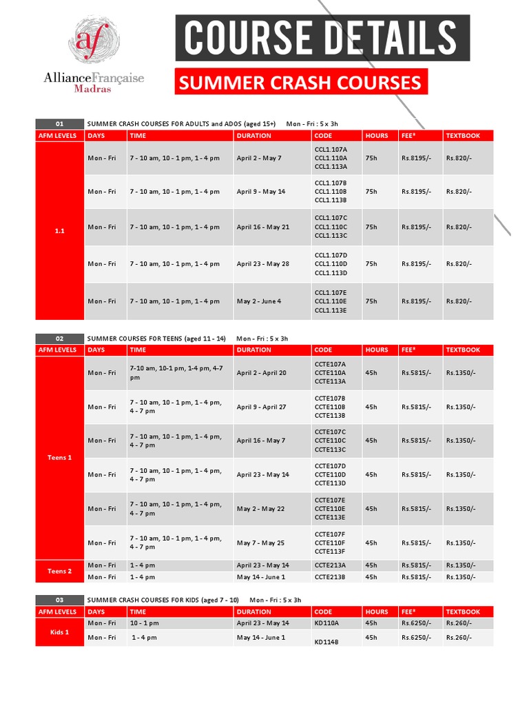 Course Details Summer 2018 | PDF